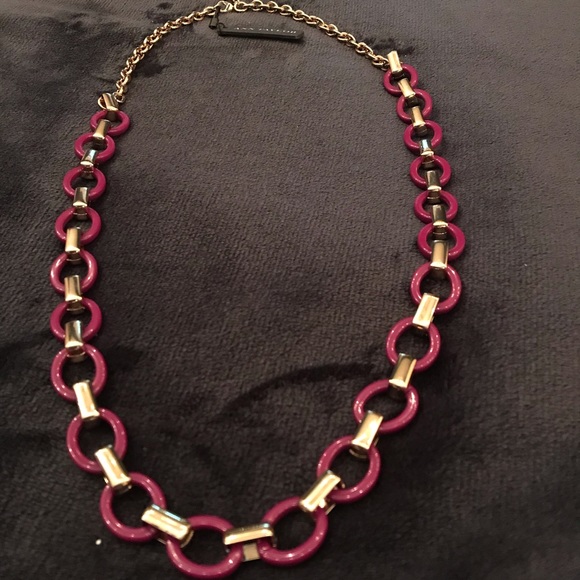 Ann Taylor | Jewelry | Nwt Ann Taylor Purple Gold Chain Link Necklace ...